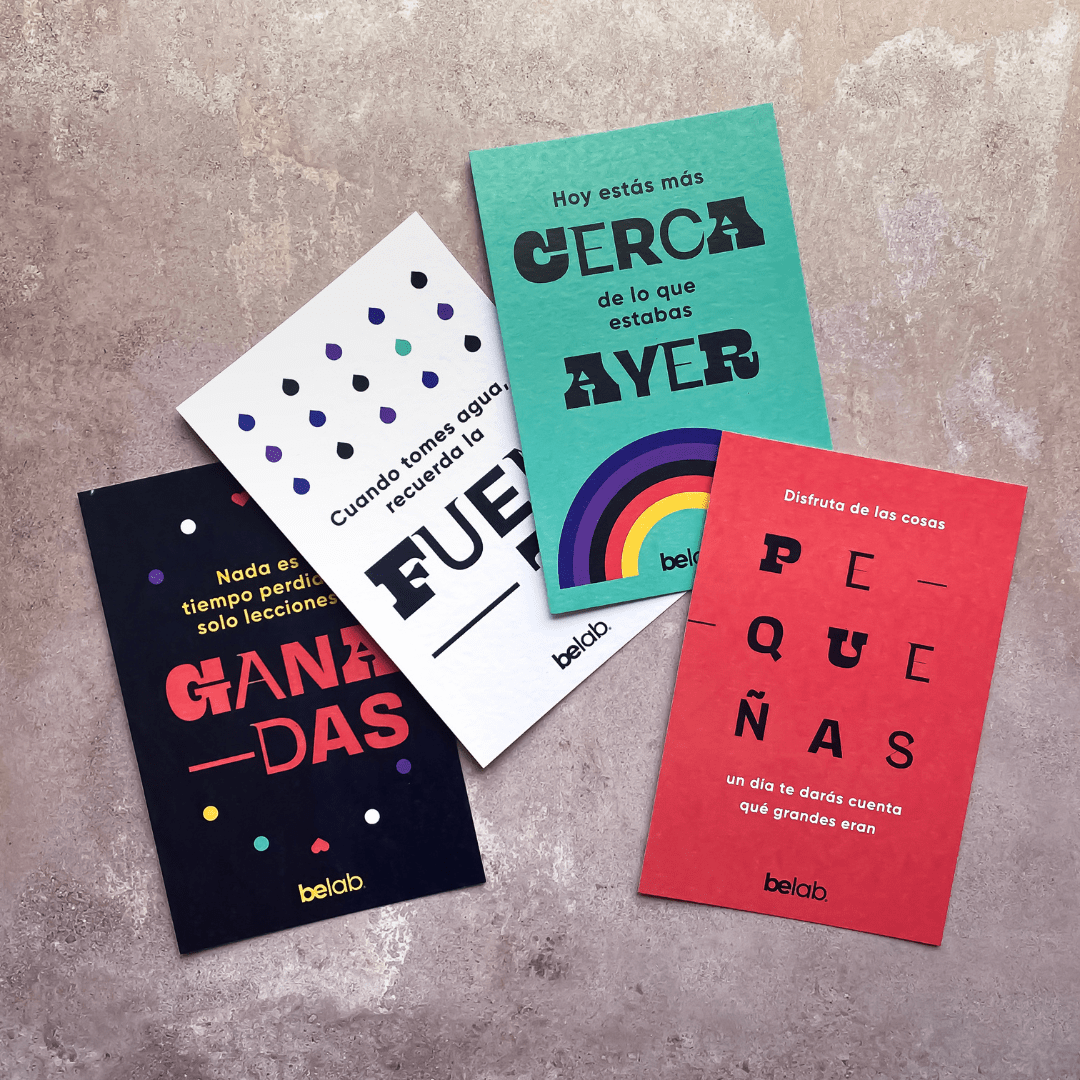 Set de 4 Postales motivadoras – Belab
